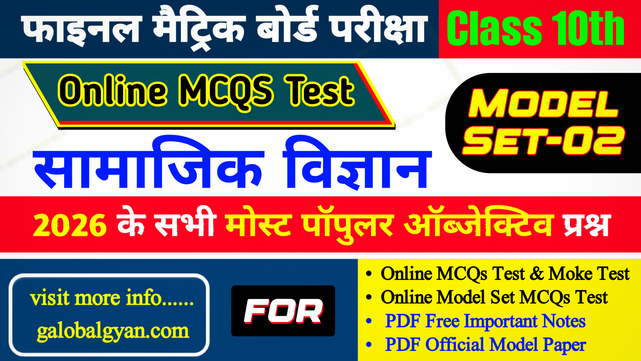 Class 10th SST Mock Model Set Test-02 | Top MCQs Objective Question for ...